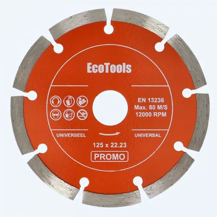 Diamantschijf universeel 125 x 22,23 mm Promo | Ecotools.be