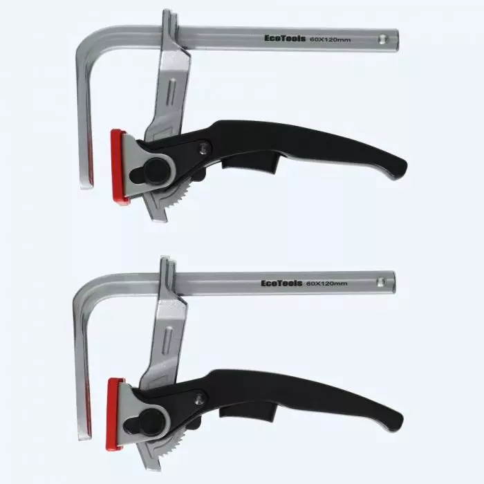 Set van 2 stuks snelspanklem voor geleiderail 120 x 60 mm | Ecotools.be