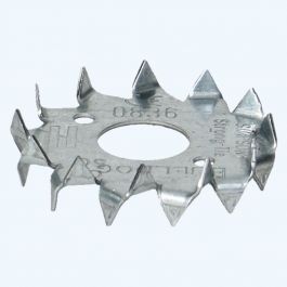 Kramplaat dubbelzijdig getand Ø17 x 50 mm | Ecotools.be
